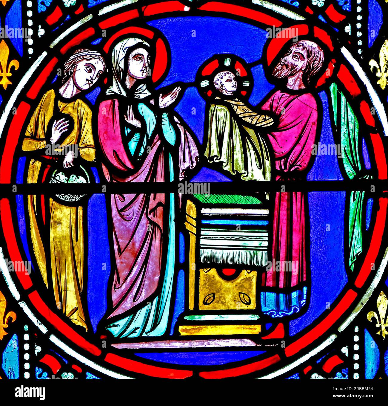 Nativity Window, stained glass by Oudinot of Paris, 1861, Feltwell ...