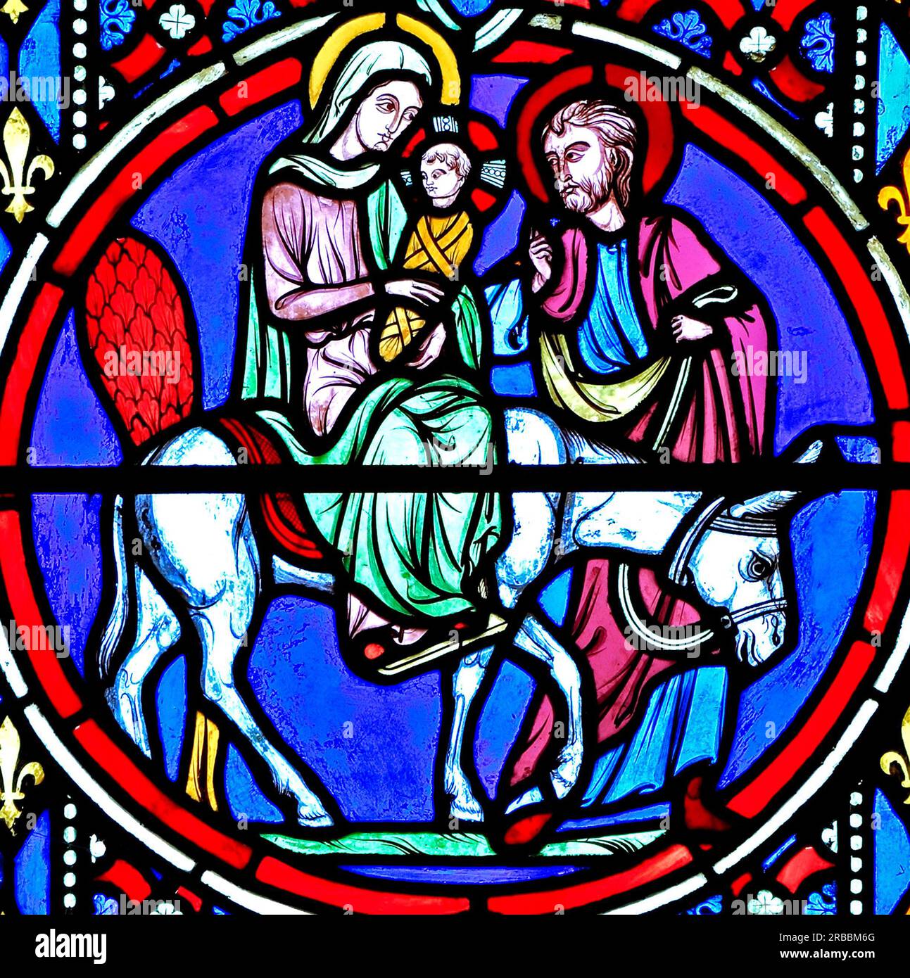 Nativity Window, stained glass by Oudinot of Paris, 1861, Feltwell ...