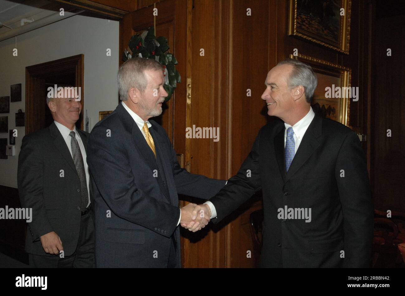 Secretary Dirk Kempthorne at Main Interior with Donnie Young and David ...