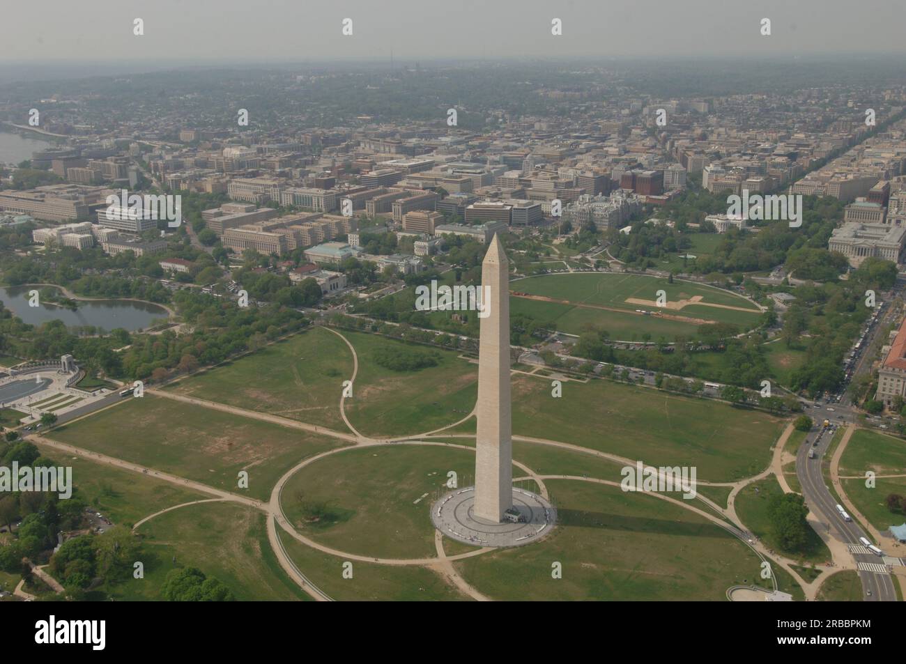 Aerial views of Washington, D.C. buildings, monuments, landscapes ...