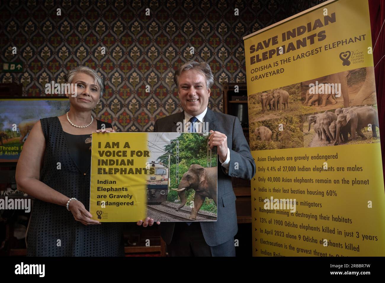 Asian elephant crisis. British MP Henry Smith (pictured) shows his ...