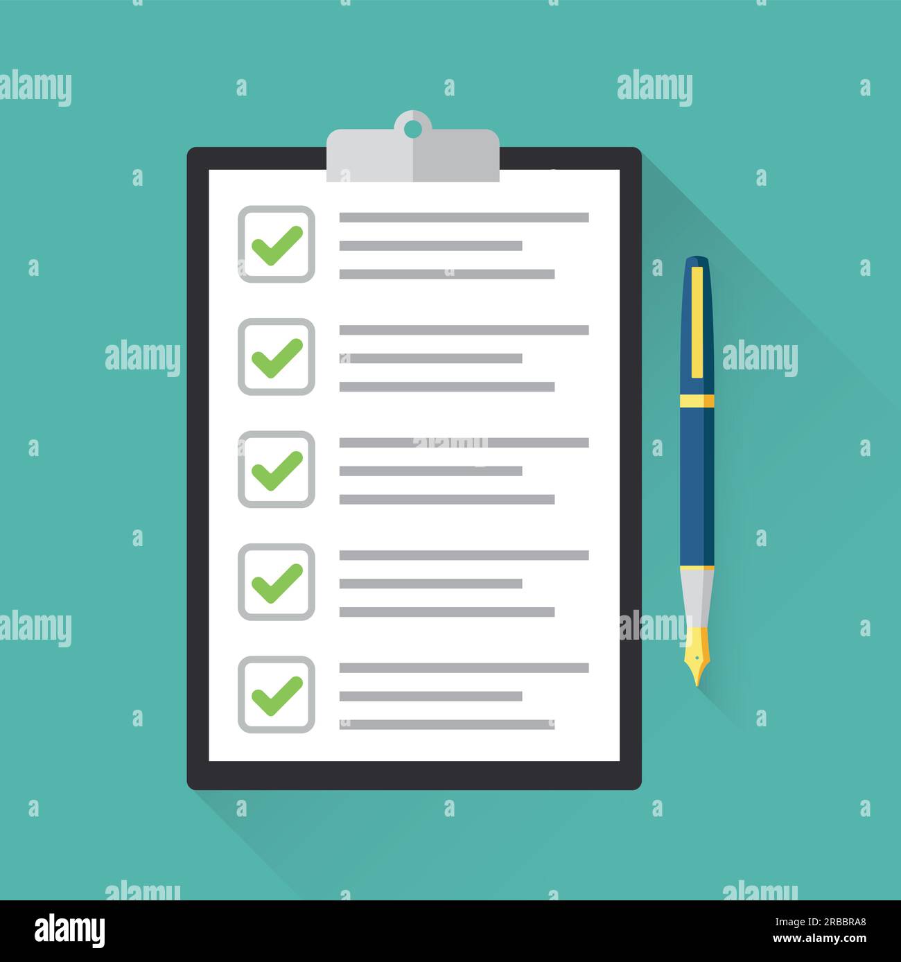 Checklist marking Stock Vector Images - Alamy