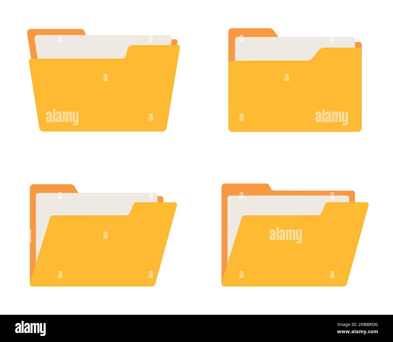 Folder icon set hi-res stock photography and images - Alamy