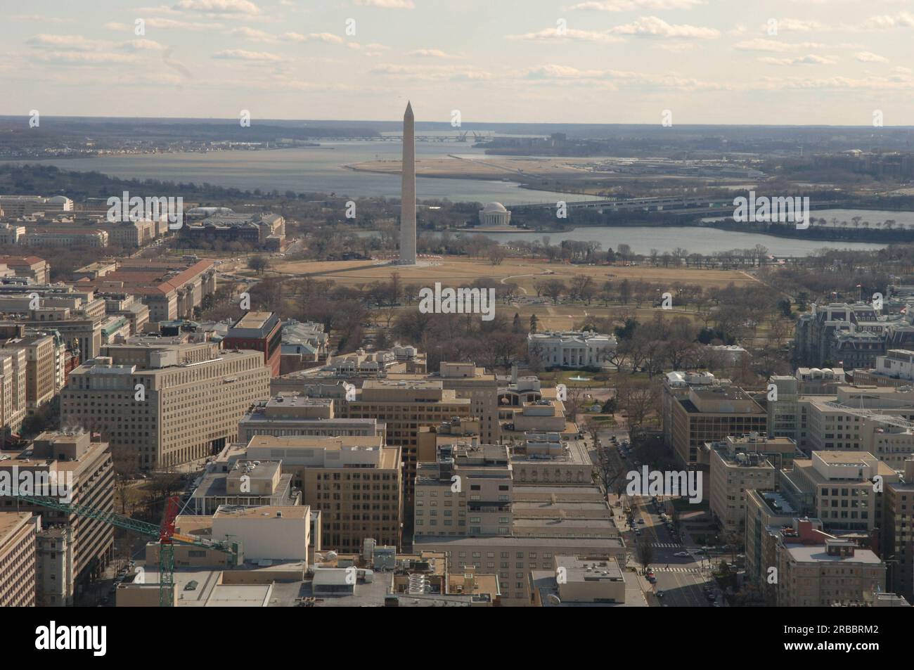 Aerial views of Main Interior, buildings and monuments in the vicinity ...