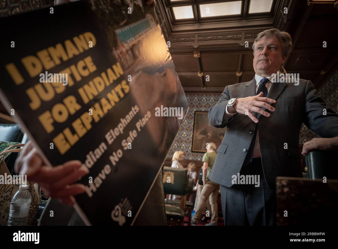 Asian elephant crisis. British MP Henry Smith (pictured) attends ...