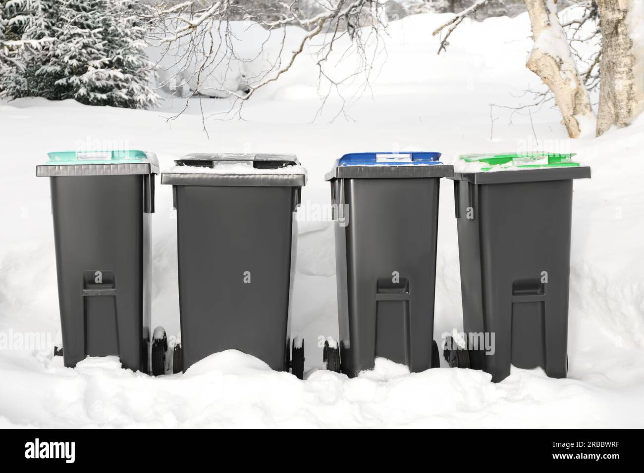 Recycling bins separating rubbish hi-res stock photography and images ...
