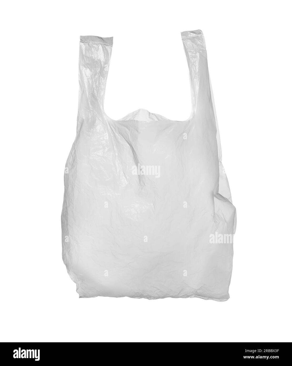 One empty plastic bag isolated on white Stock Photo - Alamy