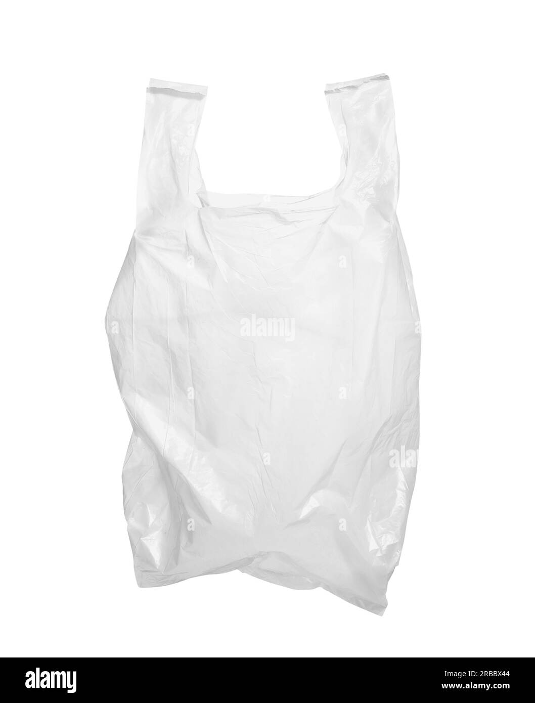One empty plastic bag isolated on white Stock Photo - Alamy