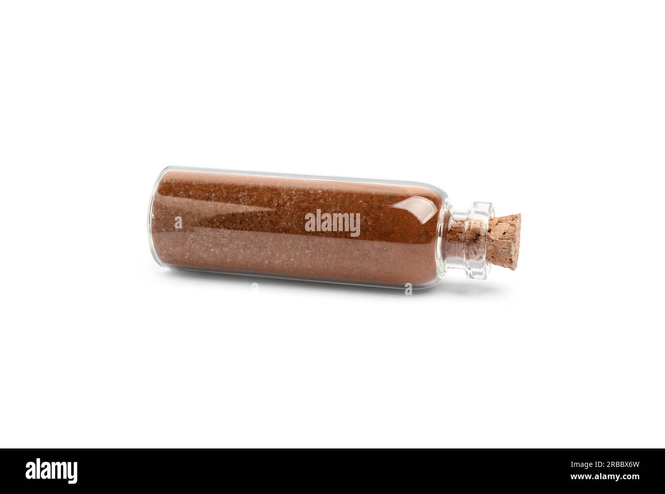 Glass bottle of brown food coloring isolated on white Stock Photo - Alamy