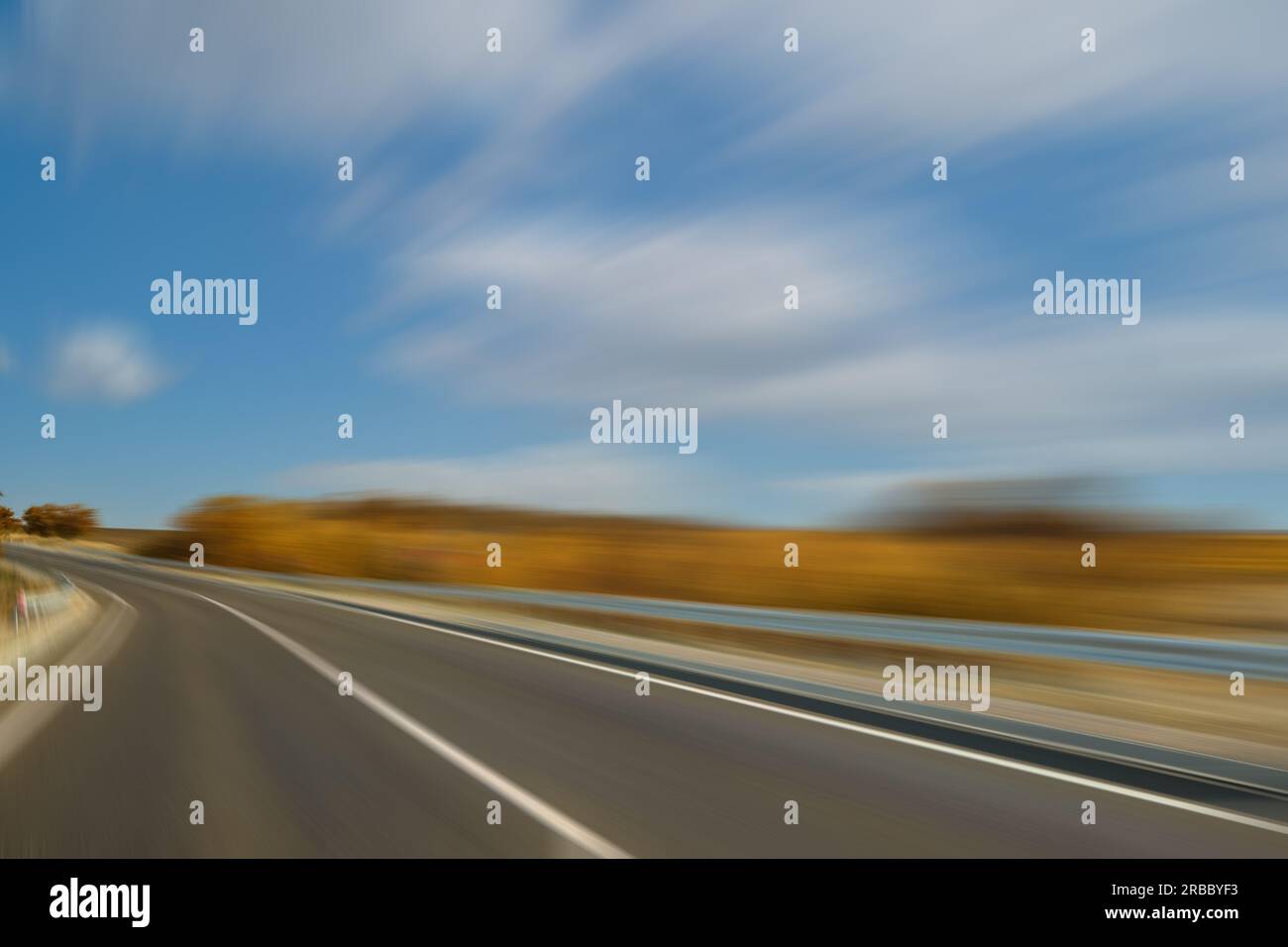 Asphalt country road without transport, motion blur effect Stock Photo ...