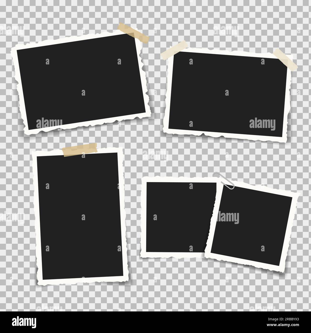 Black photo edges Stock Vector Images - Alamy