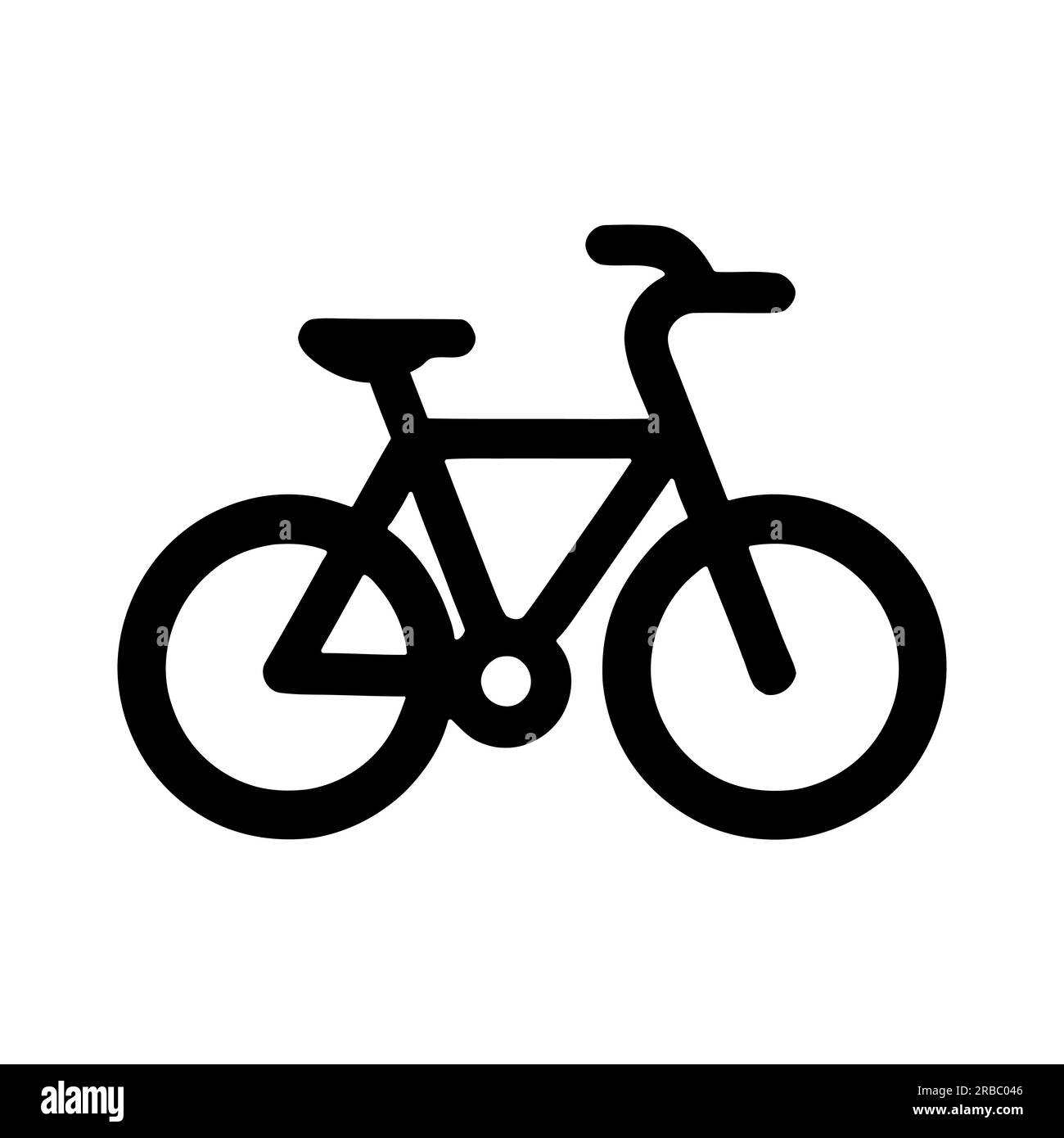 Bicycle icon. Black bicycle symbol in flat style. Vector illustration ...