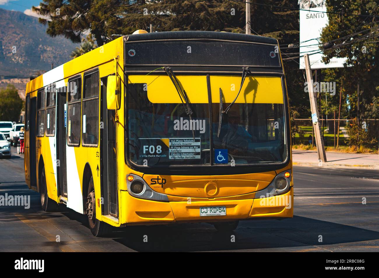 Santiago, Chile - March 24 2023: A public transport Transantiago, or ...