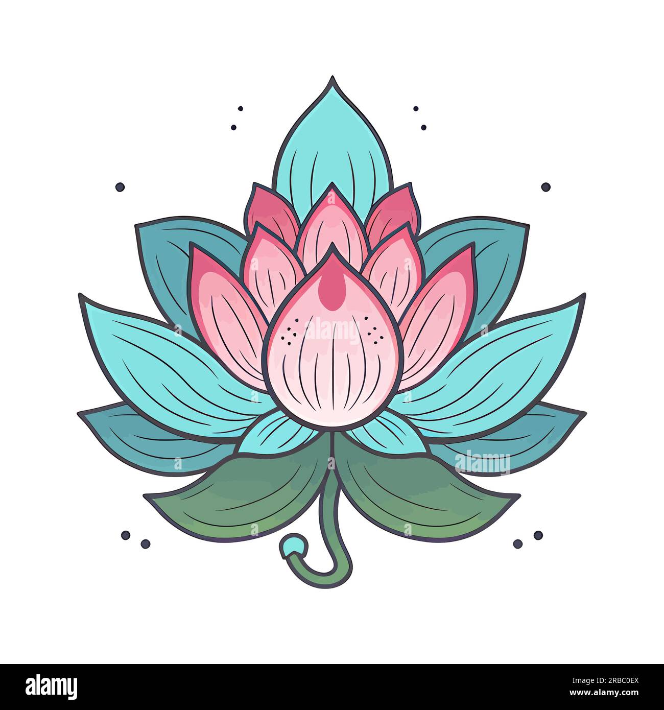 Lotus flower icon. Lotus flower isolated. Cute lotus symbol. Lotus ...