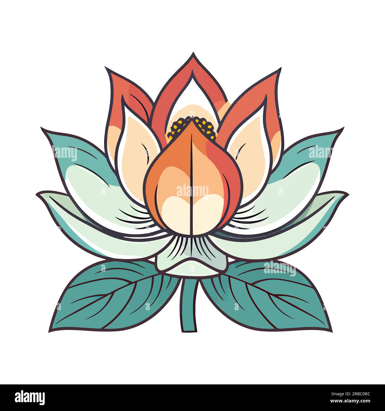 Lotus flower icon. Lotus flower isolated. Cute lotus symbol. Lotus ...