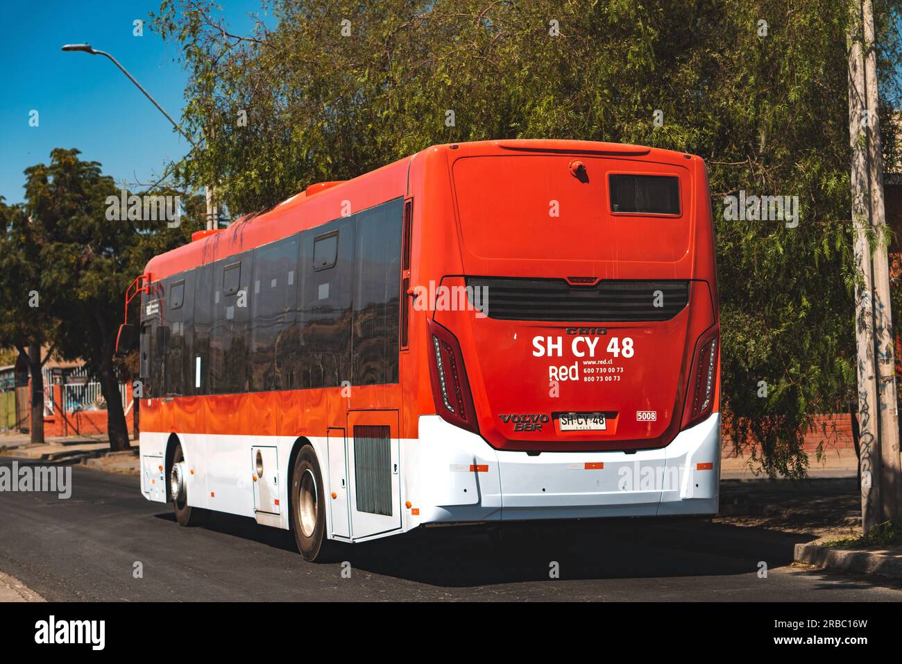 Santiago, Chile - March 24 2023: A public transport Transantiago, or ...