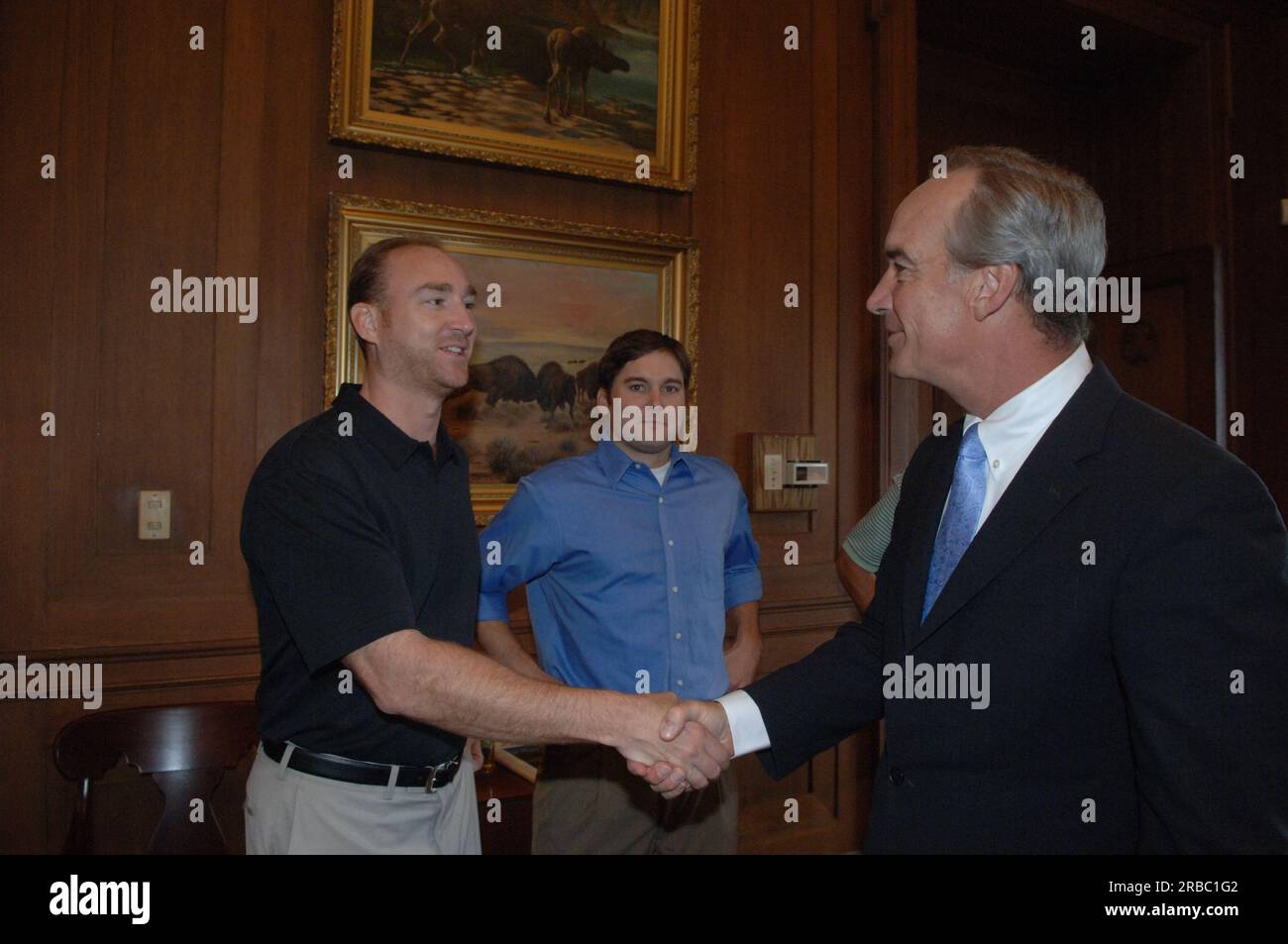 Secretary Dirk Kempthorne meeting at Main Interior with group including ...