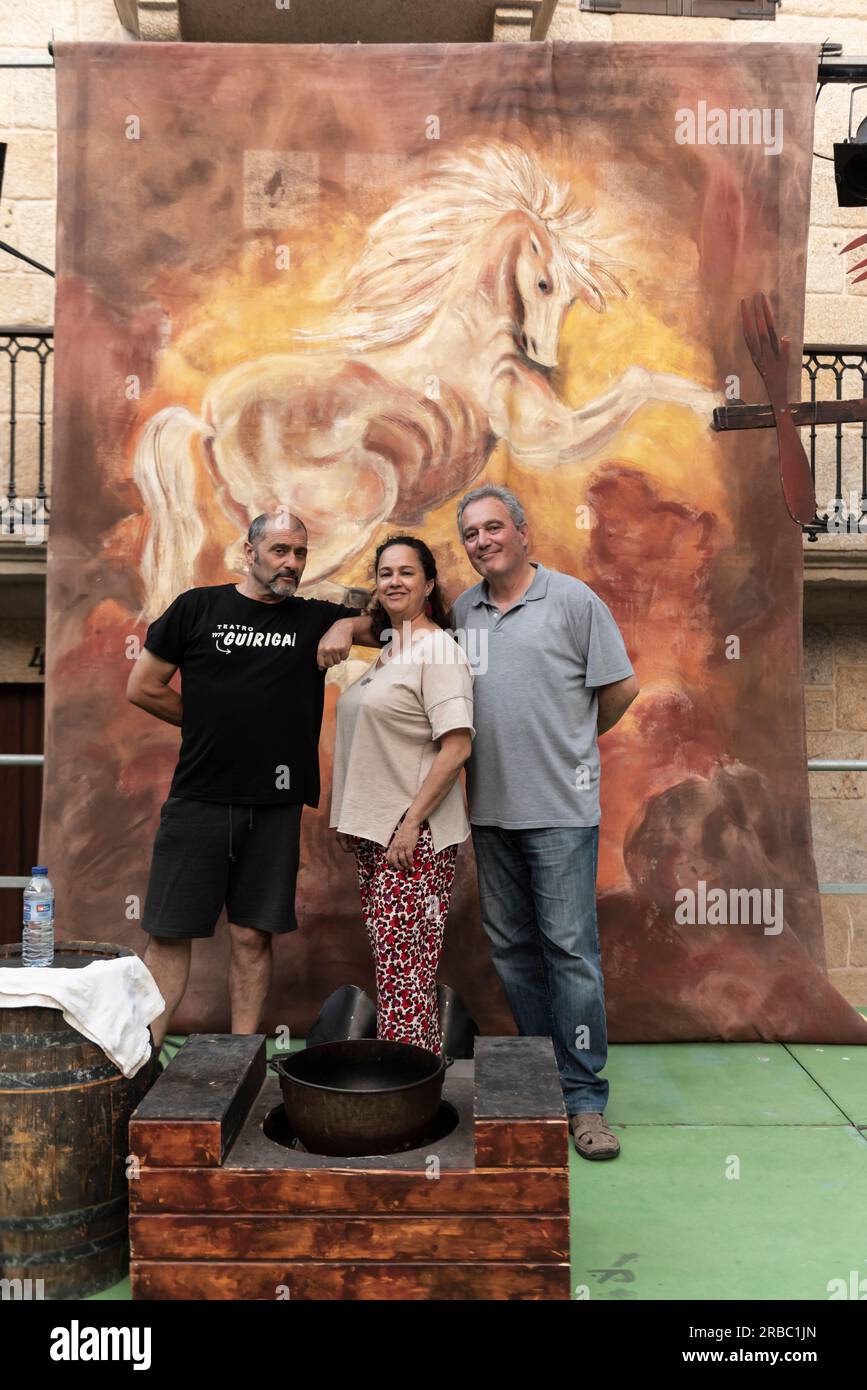 Cangas, Pontevedra, Spain. jun 28th 2023. the theatre company Guirigai ...