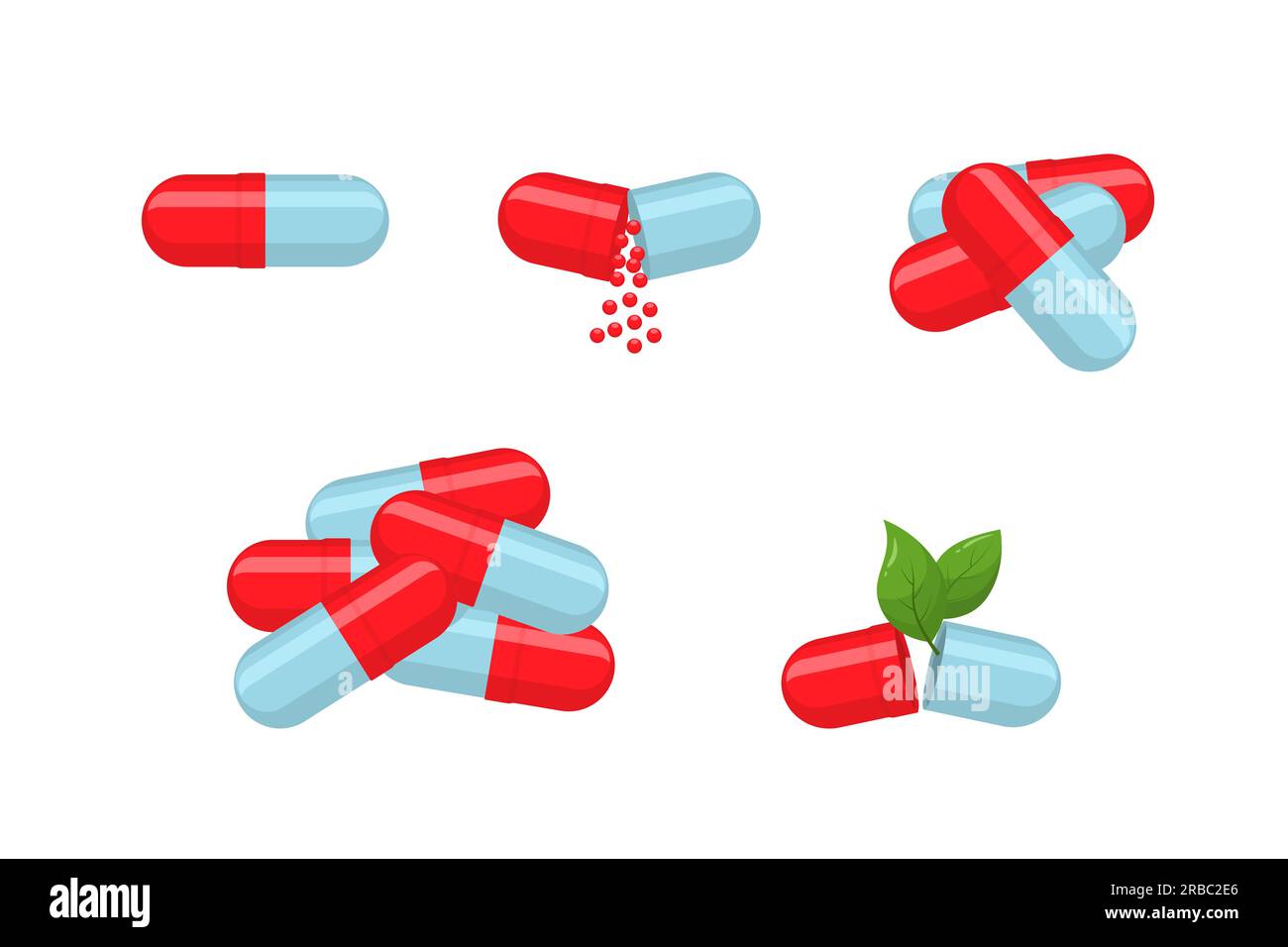 medicine capsule pill vector illustration in flat style design Stock ...