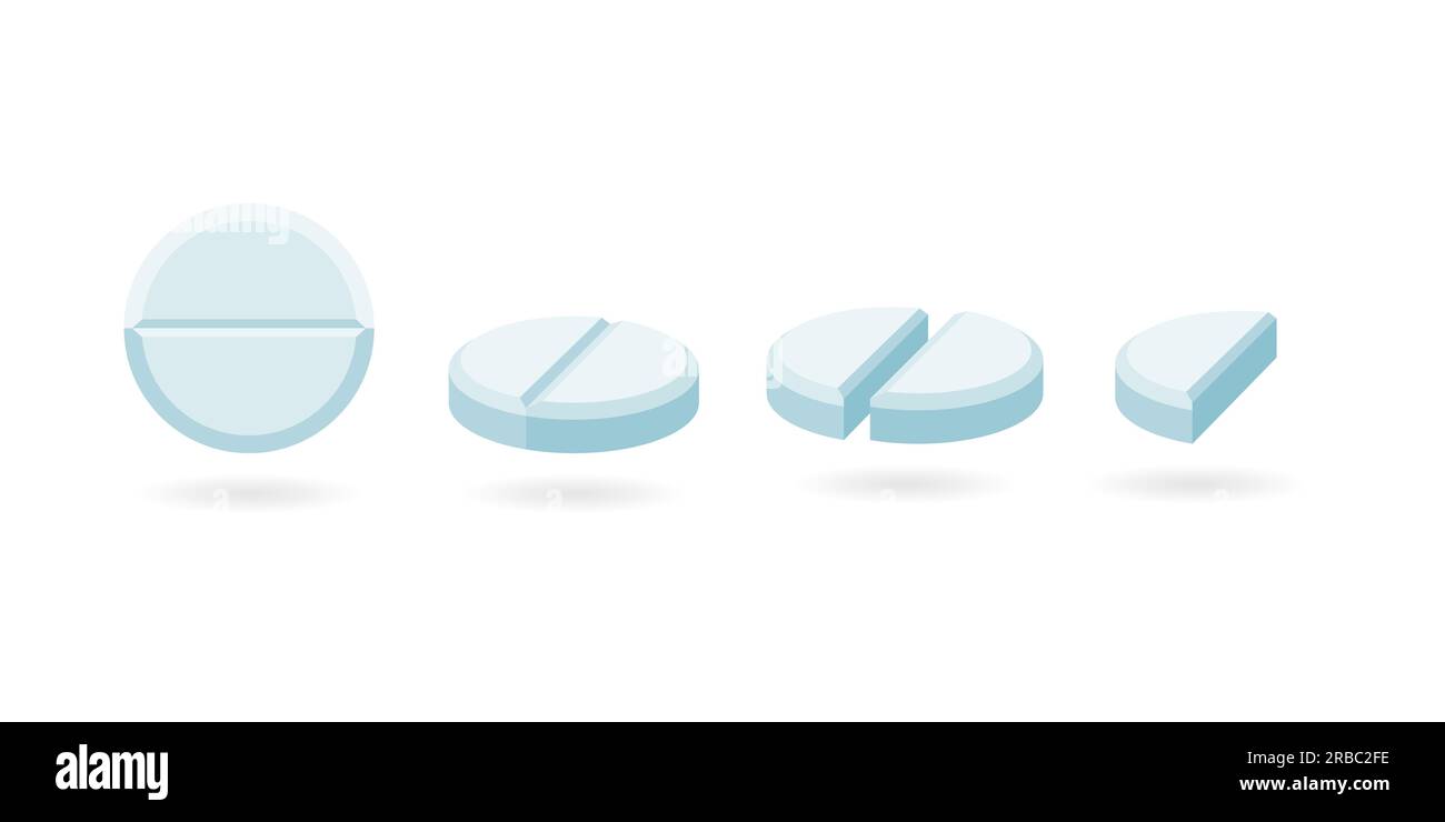 Cut pill Stock Vector Images - Alamy