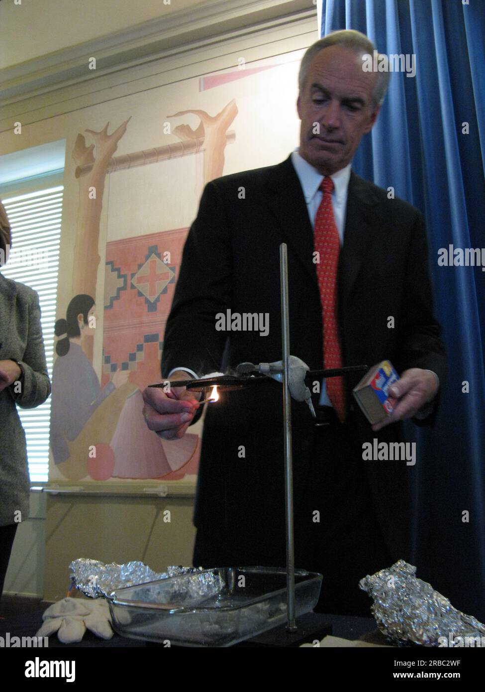 Secretary Dirk Kempthorne leading press conference, at Main Interior ...
