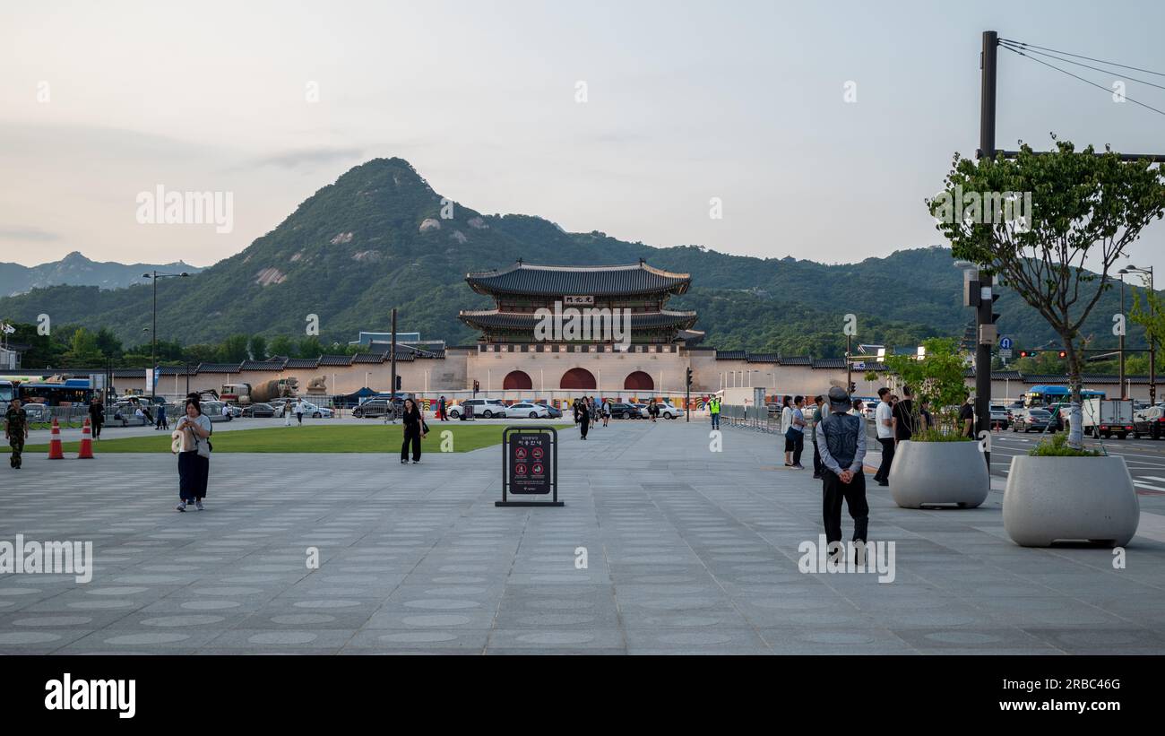 Gwanghwamun Square in central Seoul, capital of South Korea on 27 June ...