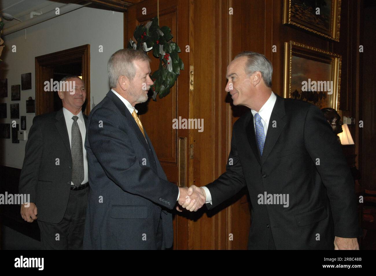 Secretary Dirk Kempthorne at Main Interior with Donnie Young and David ...