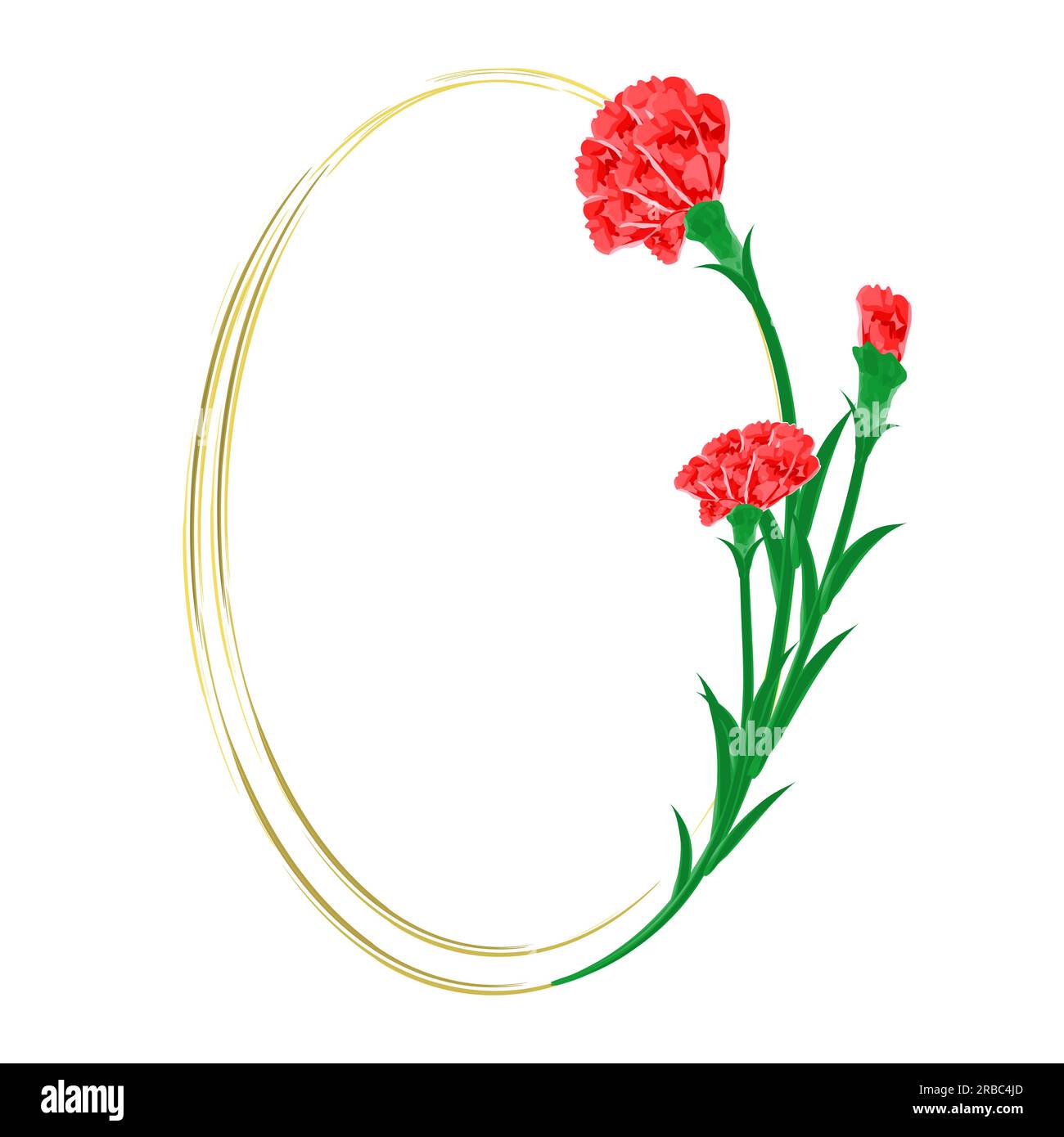 Vector pink carnations bouquet hi-res stock photography and images - Alamy