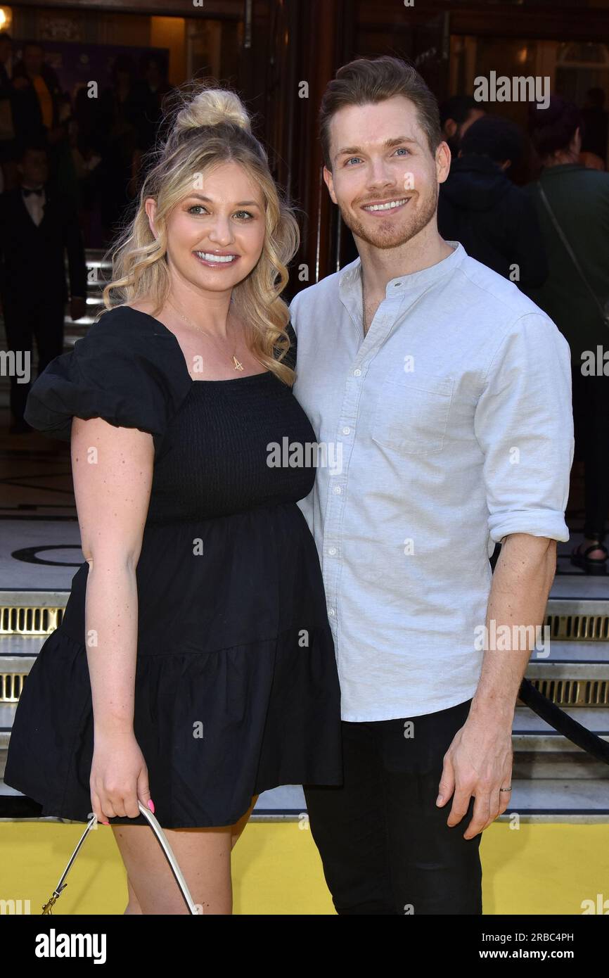 London, UK. 06th July, 2023. Amy Hart and Sam Rason arrive at the ...