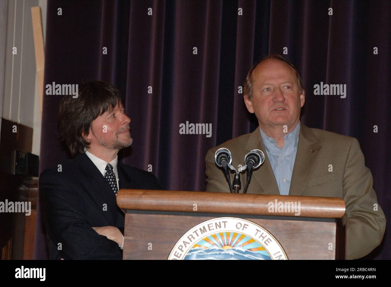 Visit of documentary filmmaker Ken Burns and writer-filmmaker Dayton ...