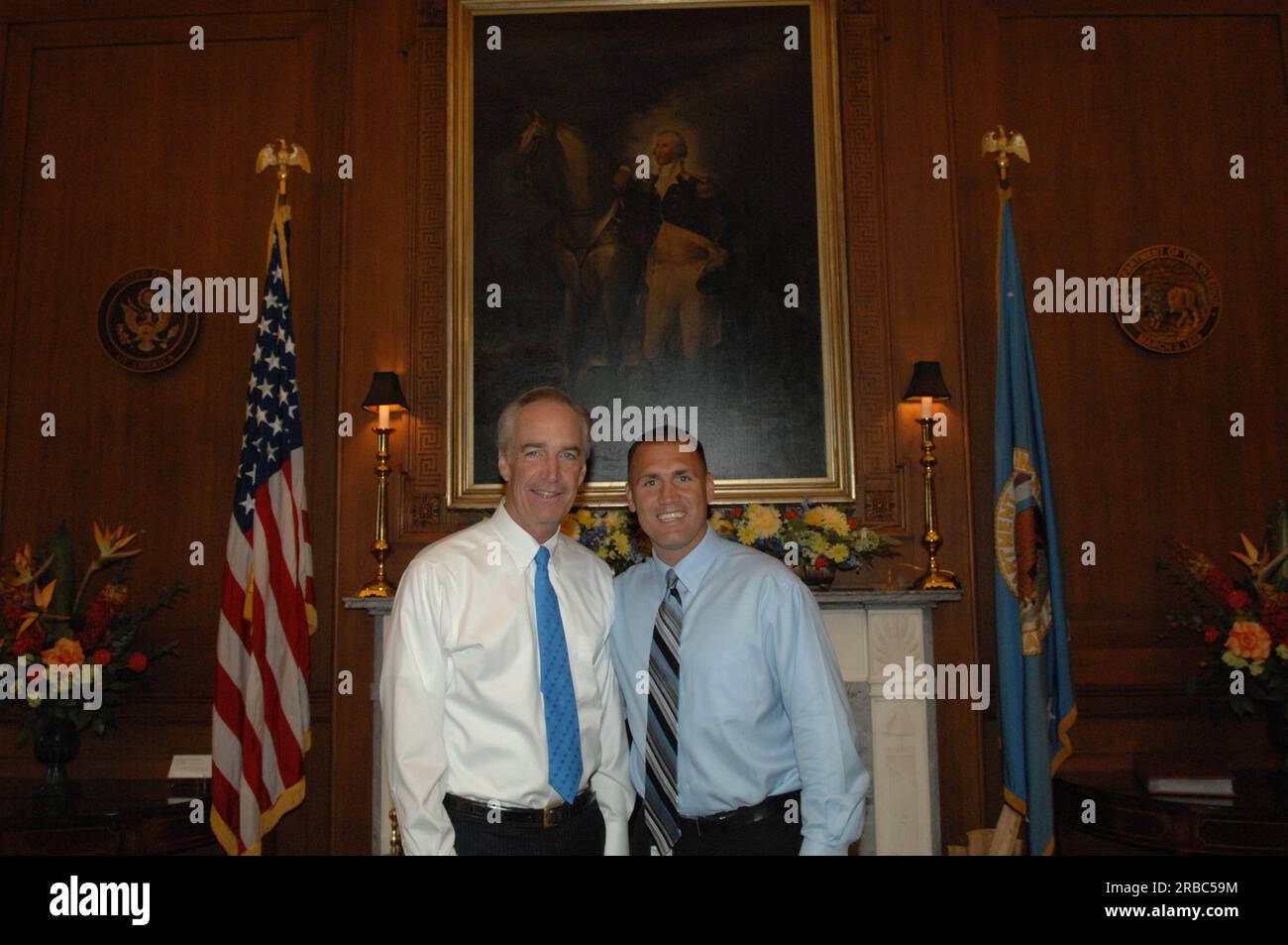 Secretary Dirk Kempthorne receiving visit at Main Interior from ...