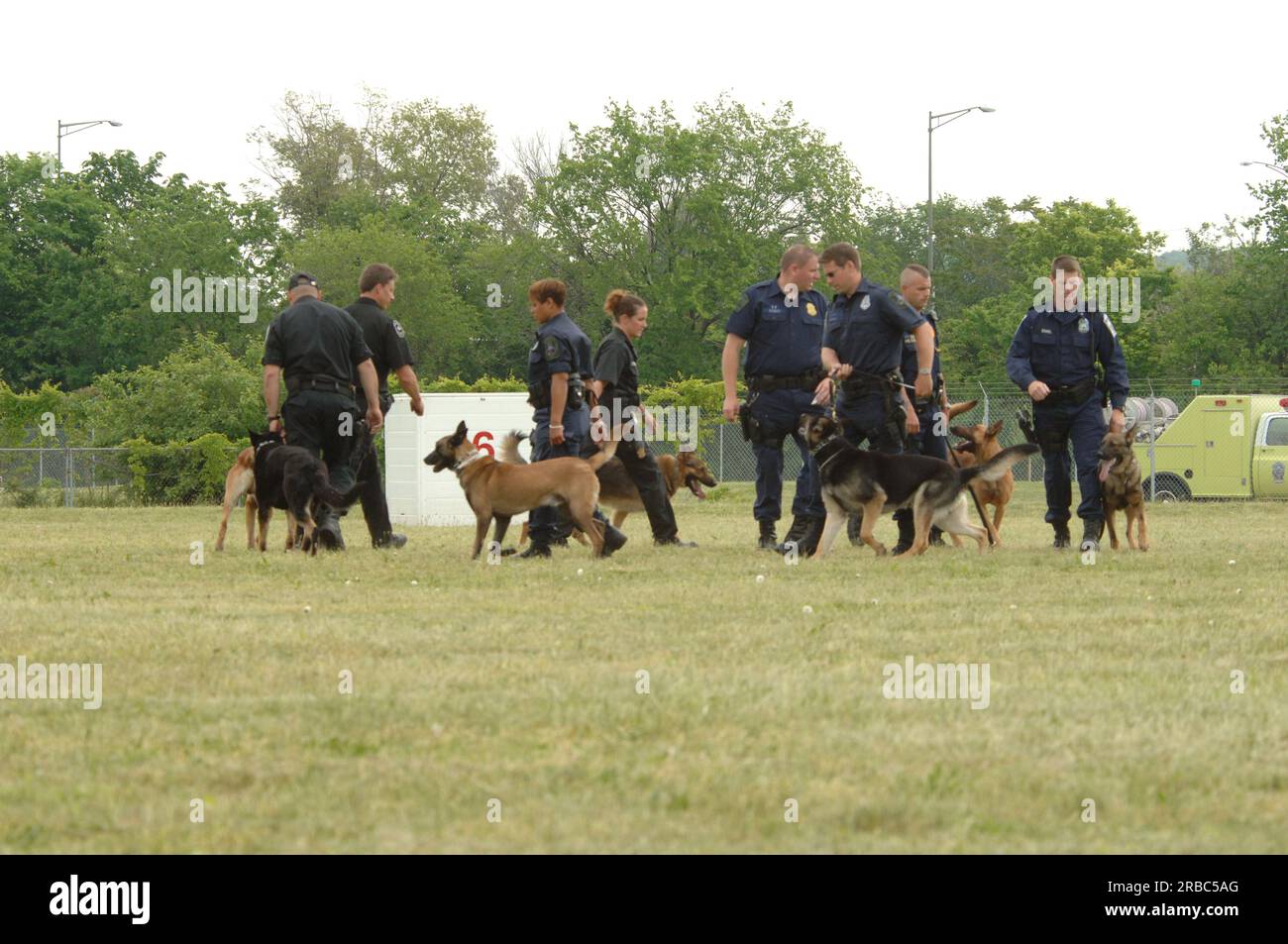 Law enforcement canine exercises on the occasion of the U.S. Park ...
