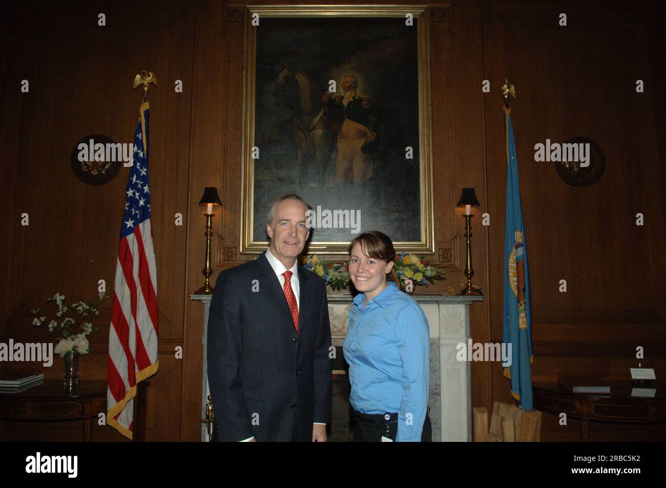 Secretary Dirk Kempthorne at Main Interior with Teresa Buckley, Special ...
