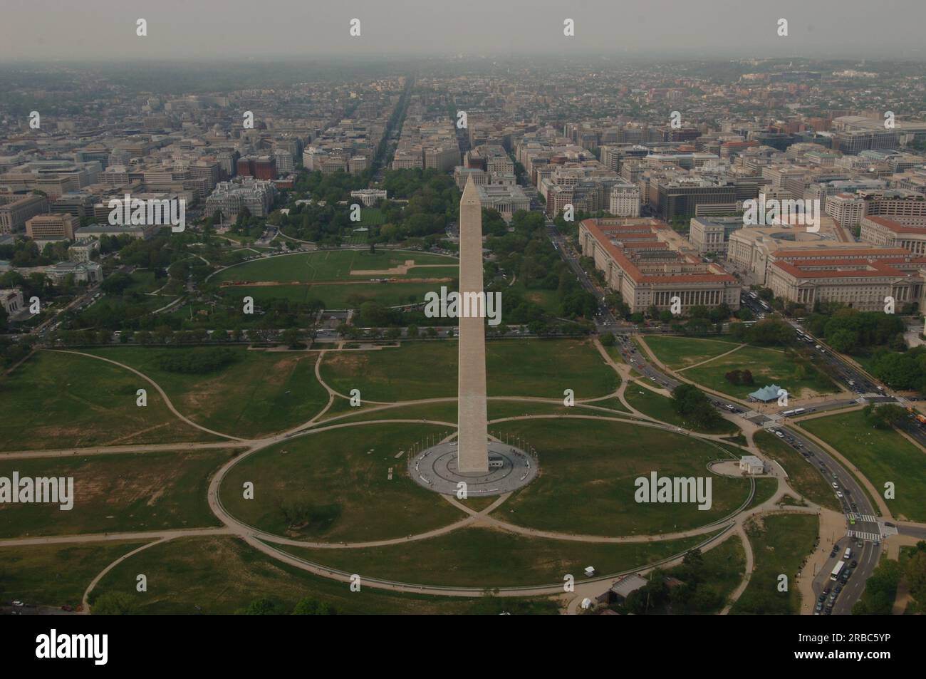 Aerial views of Washington, D.C. buildings, monuments, landscapes ...