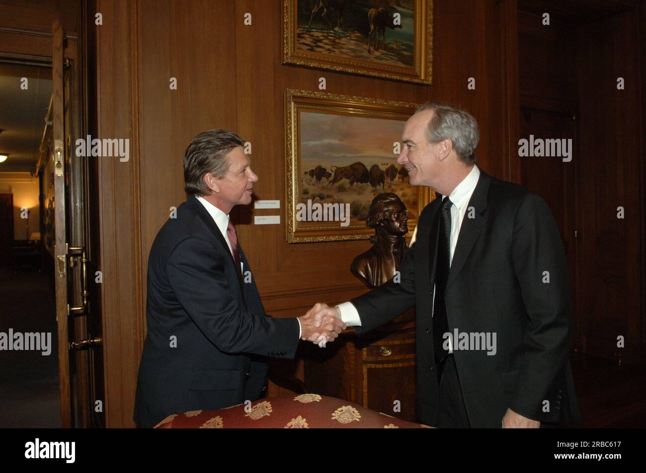 Secretary Dirk Kempthorne meeting at Main Interior with Trust for the ...