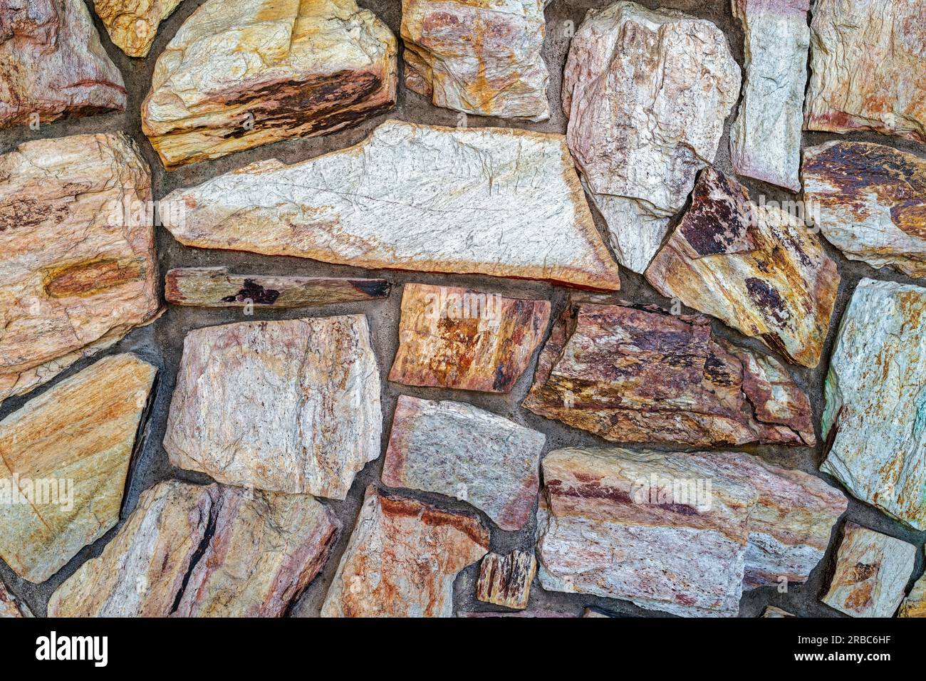 The abstract stone design on the exterior wall of a building Stock ...