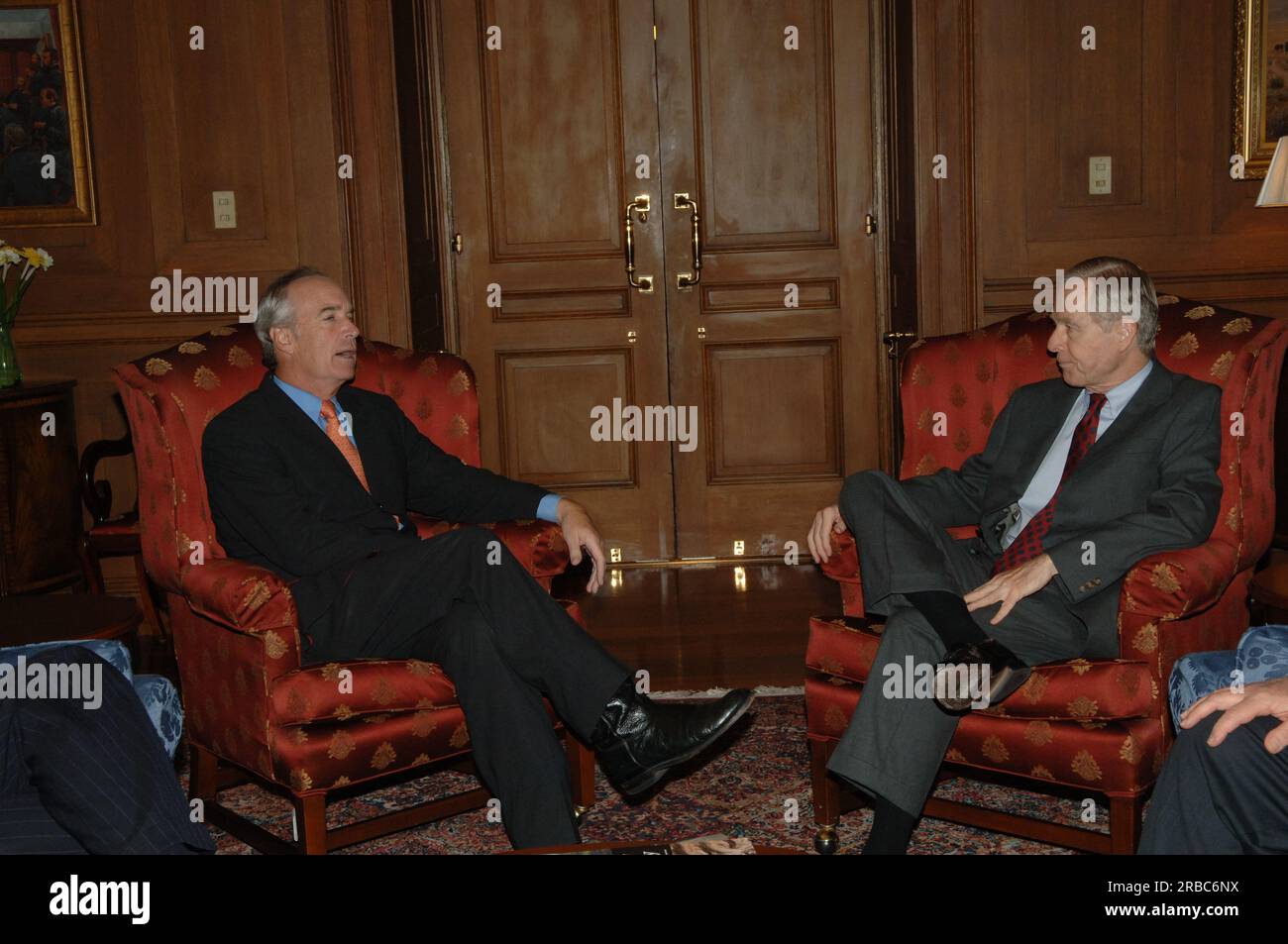 Secretary Dirk Kempthorne and aides meeting at Main Interior with Pete ...
