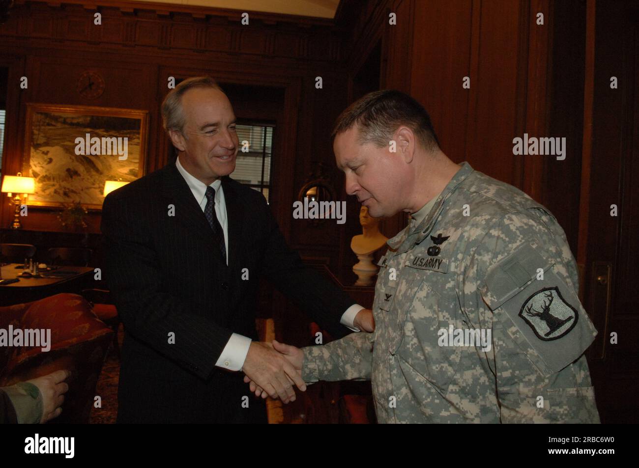 Secretary Dirk Kempthorne meeting at Main Interior with military ...