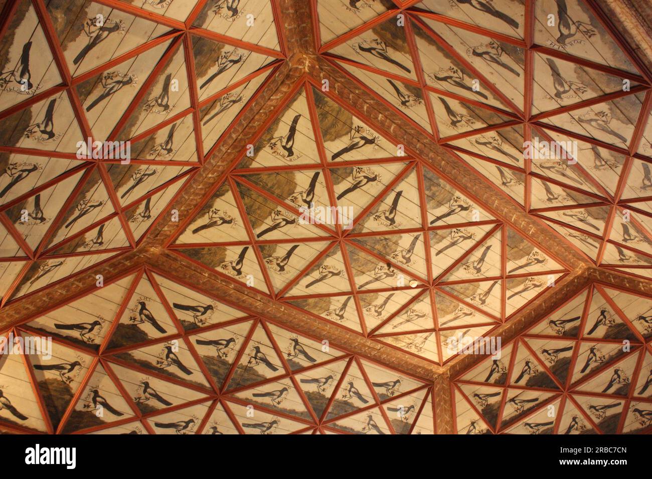 The ceiling of the Magpie Room at the National Palace in Sintra ...