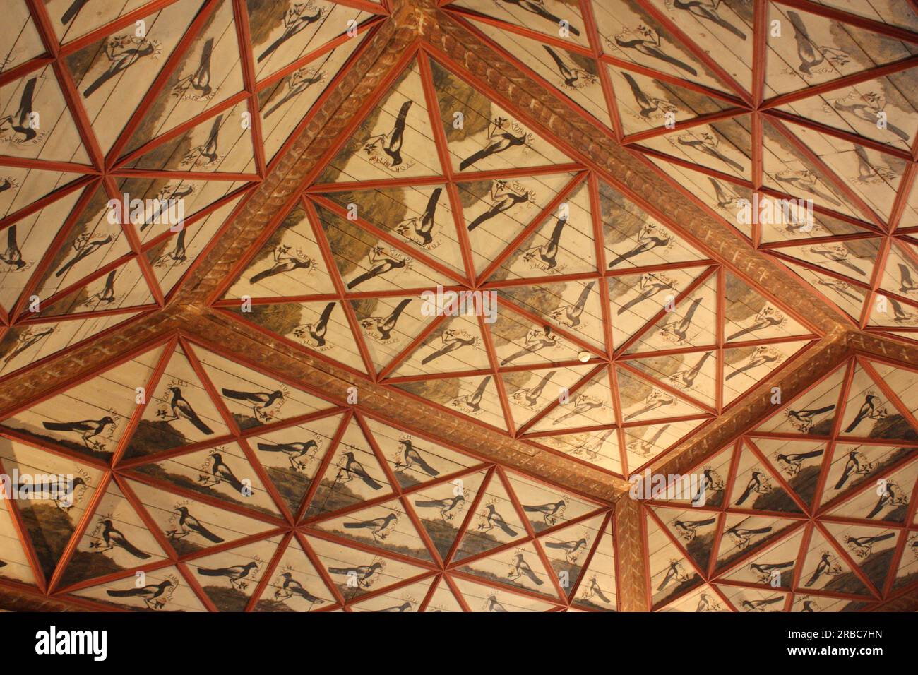 The ceiling of the Magpie Room at the National Palace in Sintra ...
