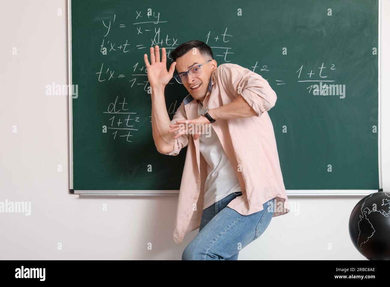 Scared teacher school hi-res stock photography and images - Alamy