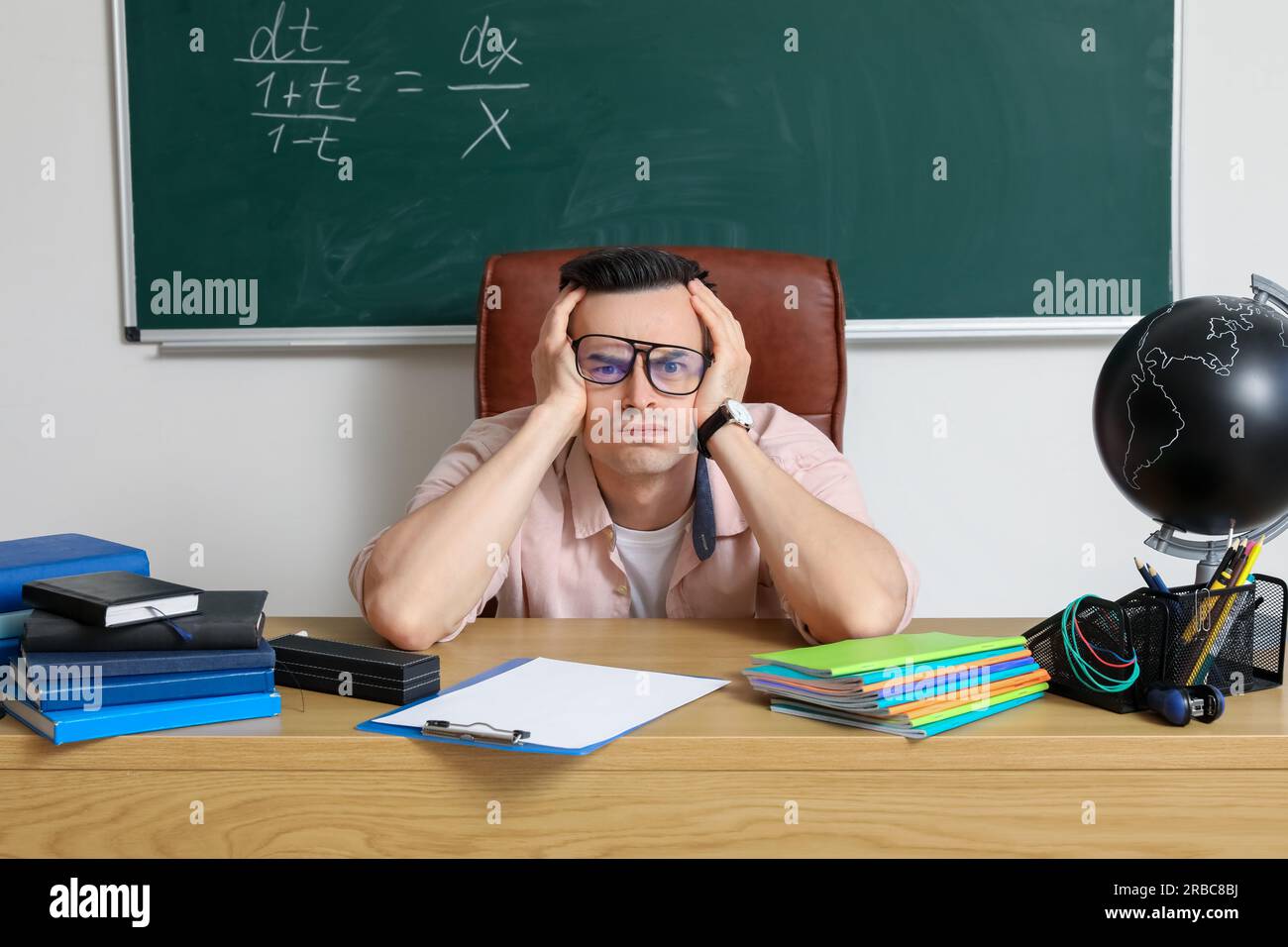 Stressed out teacher hi-res stock photography and images - Alamy