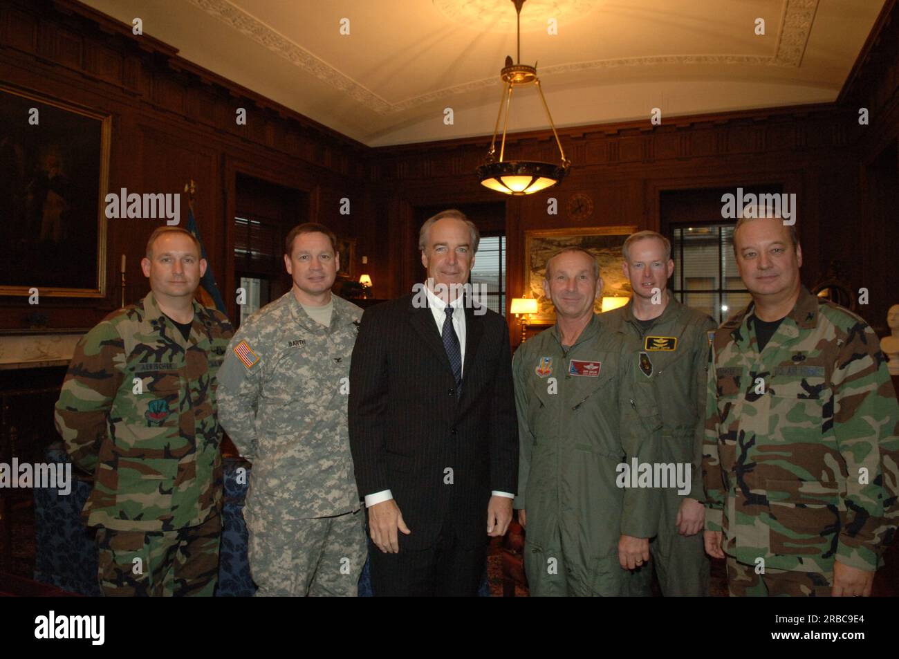 Secretary Dirk Kempthorne meeting at Main Interior with military ...