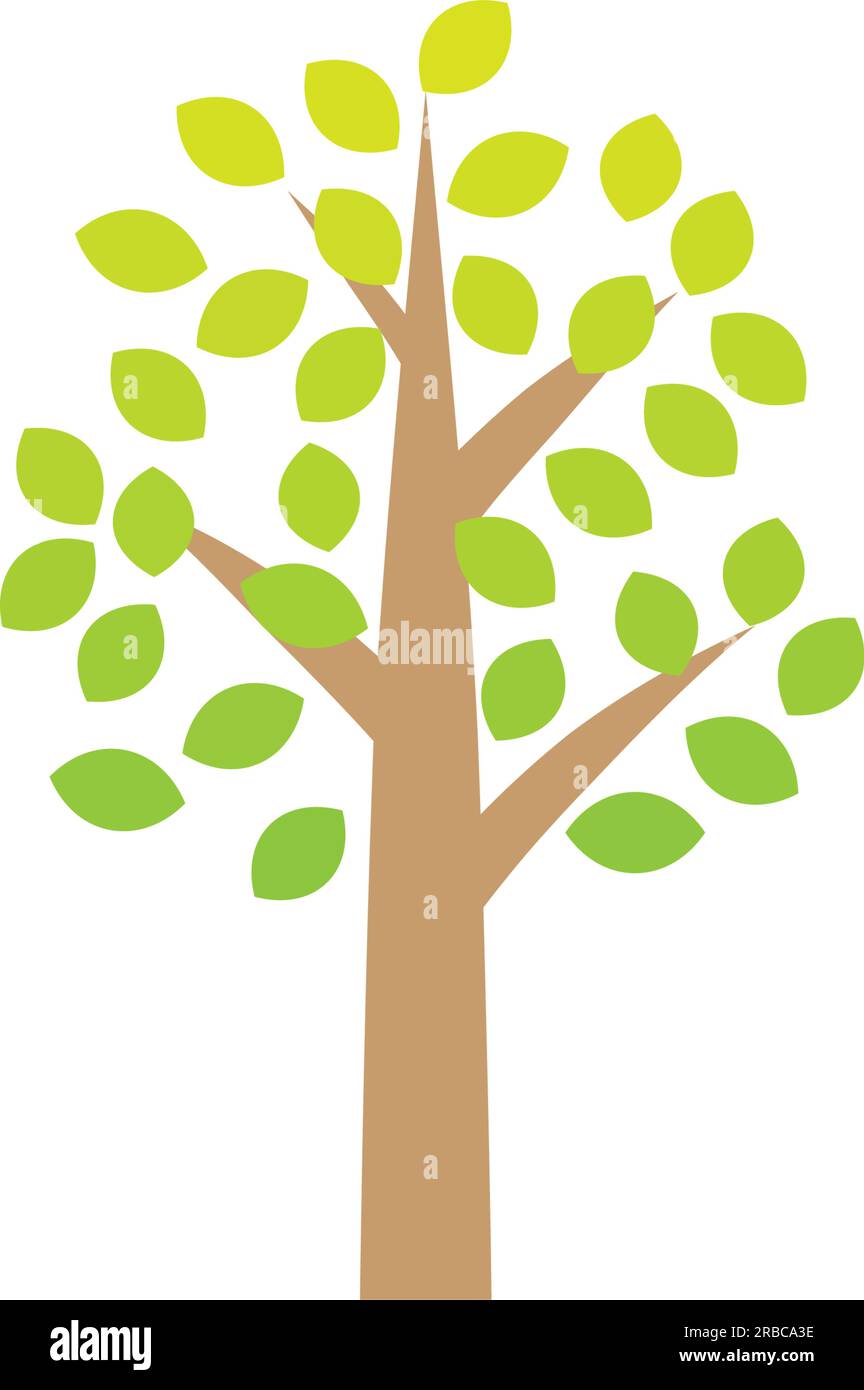 One simple tree, nature and eco image, Vector Illustration, Vector ...