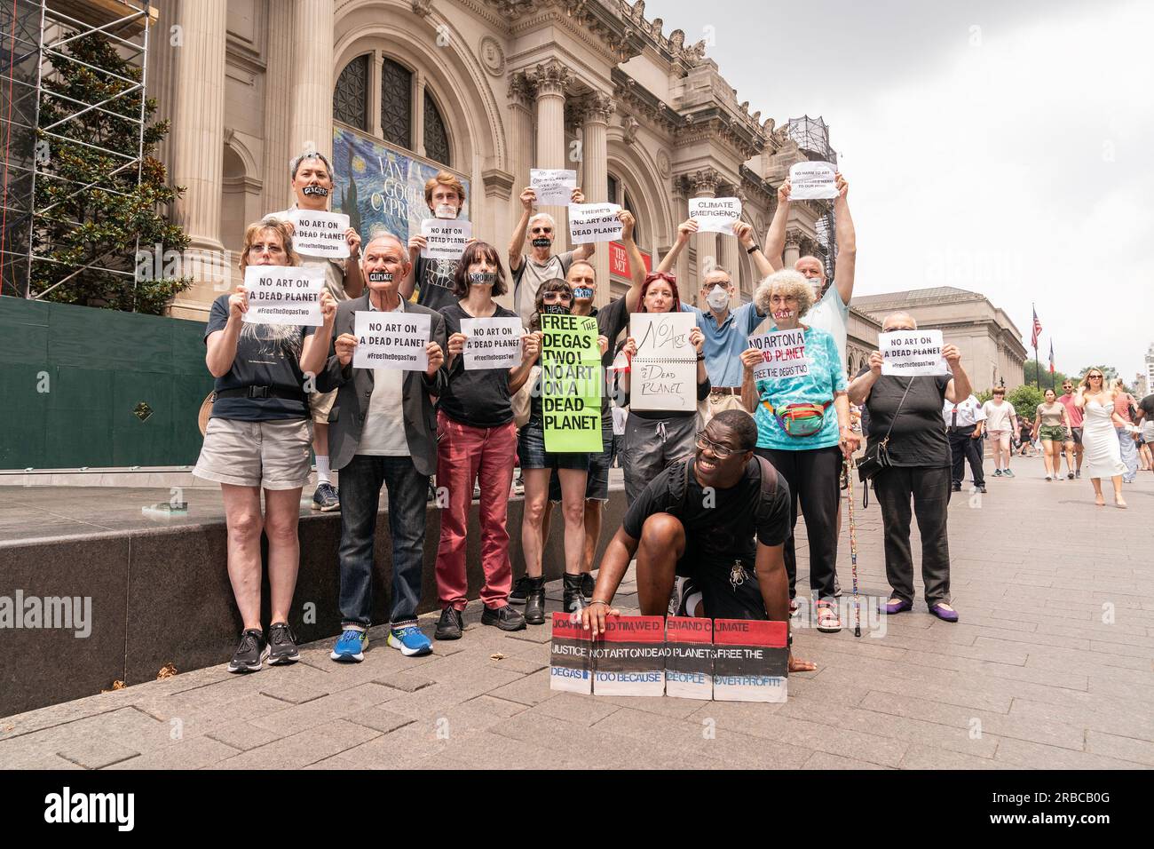 New York, USA. 08th July, 2023. Activists from the Extinction Rebellion ...