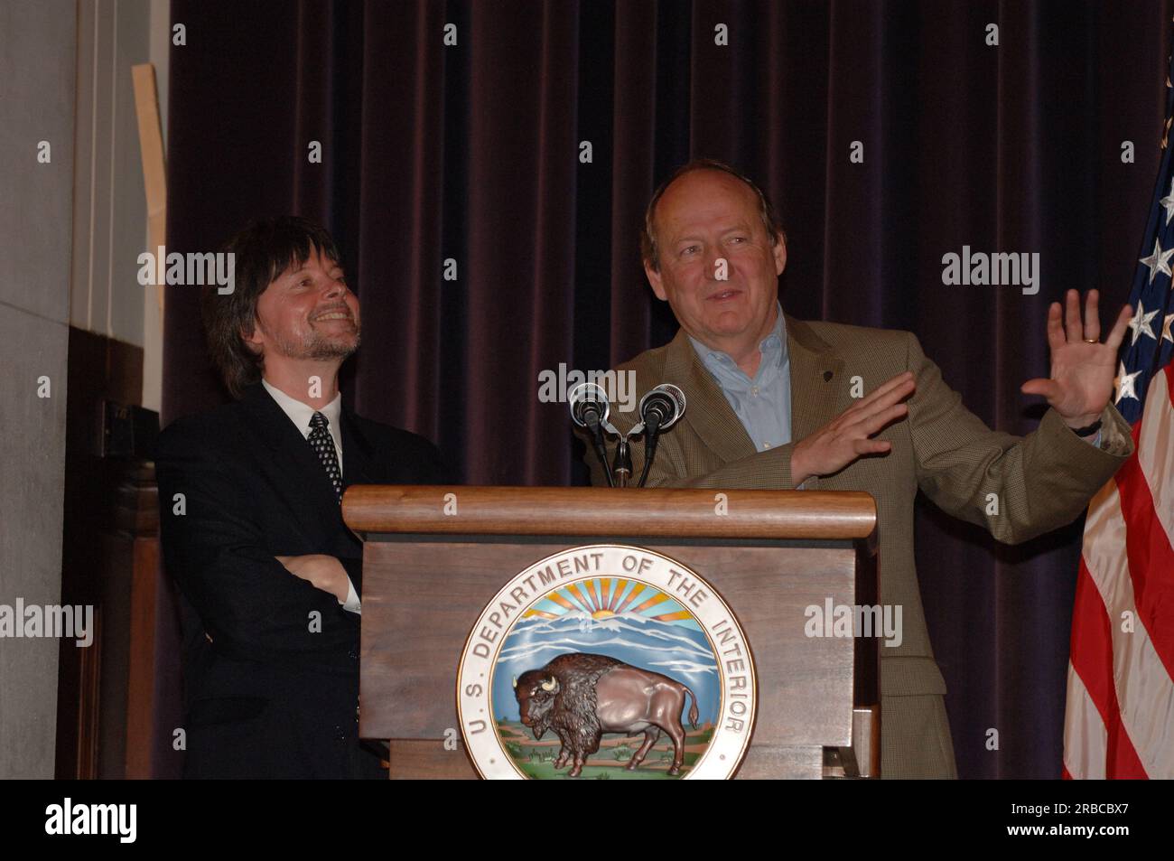 Visit of documentary filmmaker Ken Burns and writer-filmmaker Dayton ...