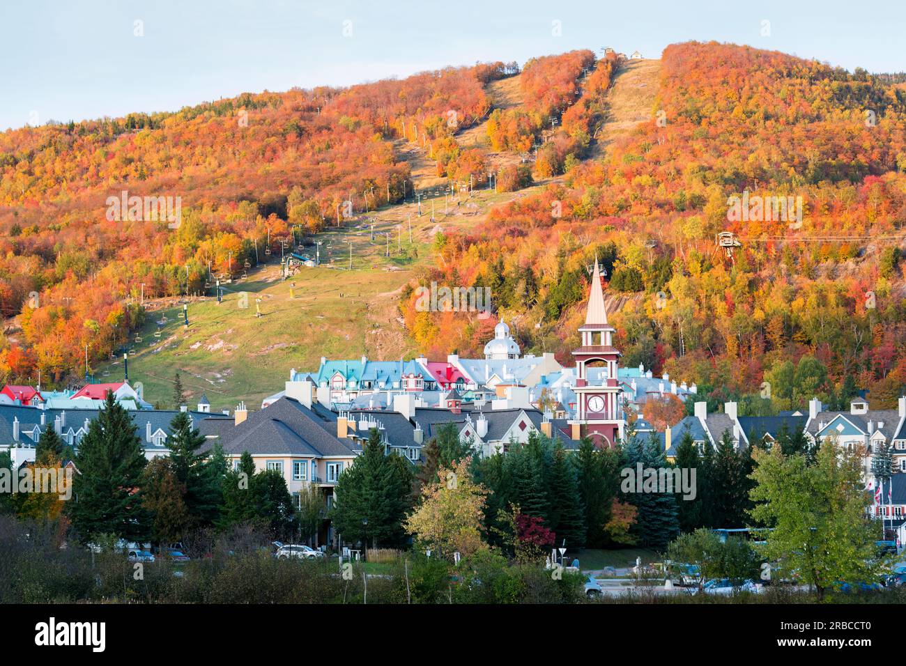 Mont Tremblant and village in Autumn, Quebec, Canada Stock Photo - Alamy