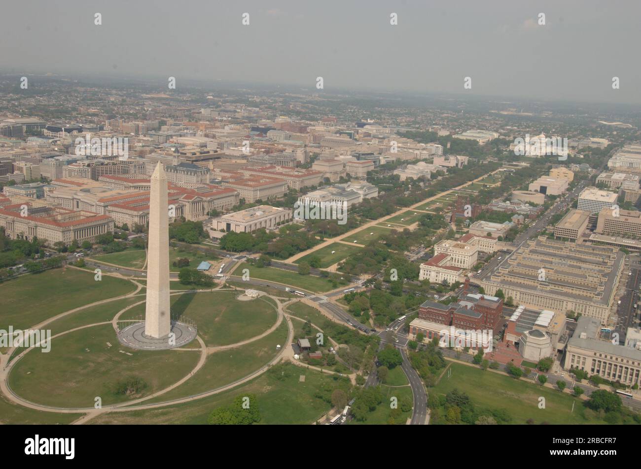 Aerial views of Washington, D.C. buildings, monuments, landscapes ...