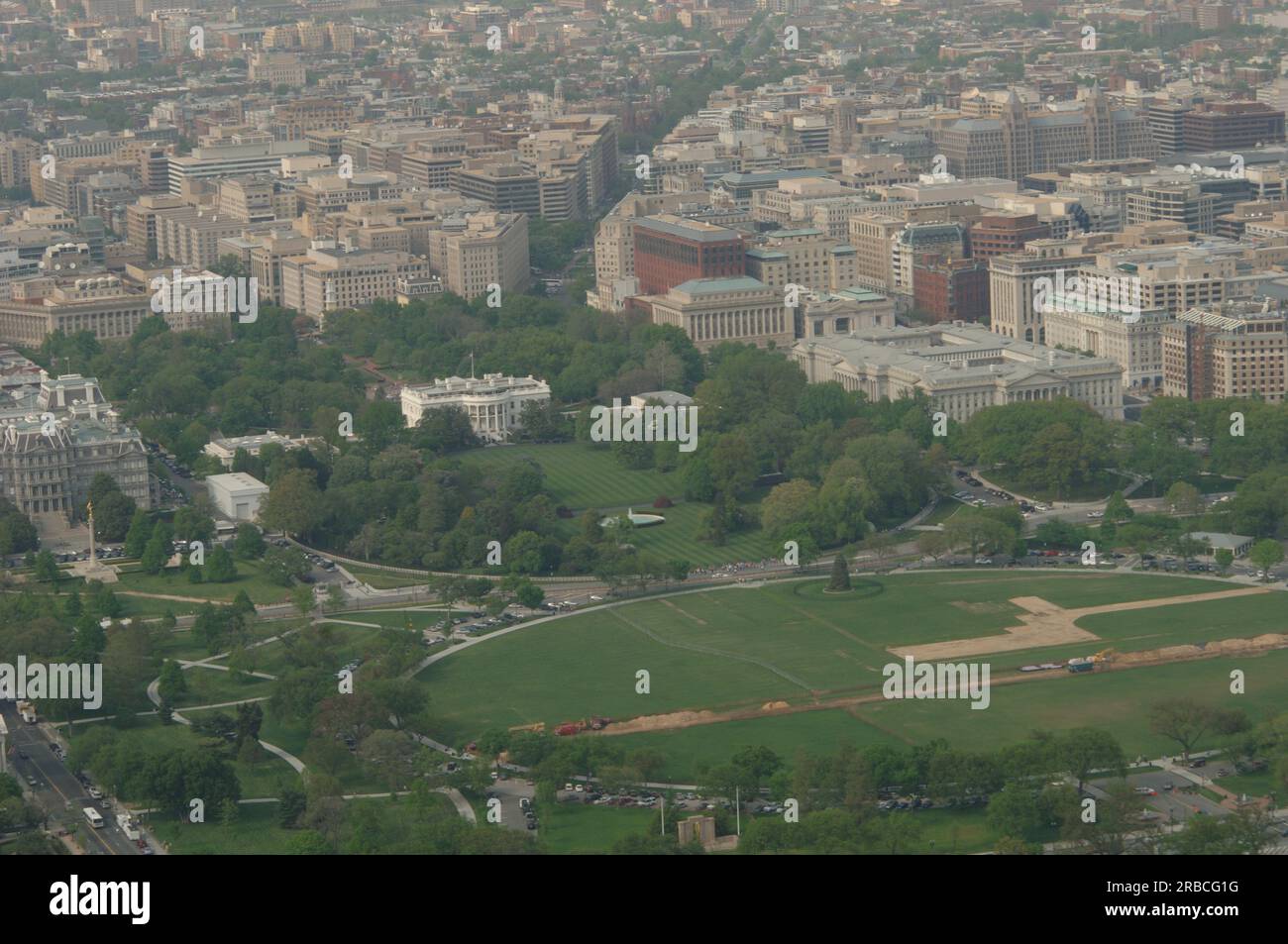 Aerial views of Washington, D.C. buildings, monuments, landscapes ...