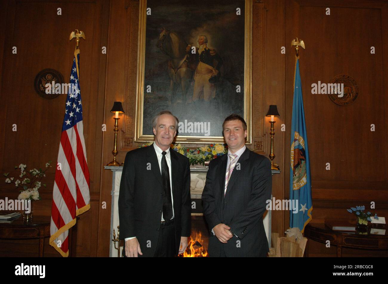 Secretary Dirk Kempthorne meeting at Main Interior with Gary Fahey ...